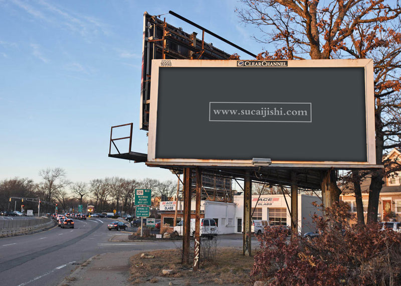 户外巨幅广告牌，PSD格式 - 样机模版 - 素材集市